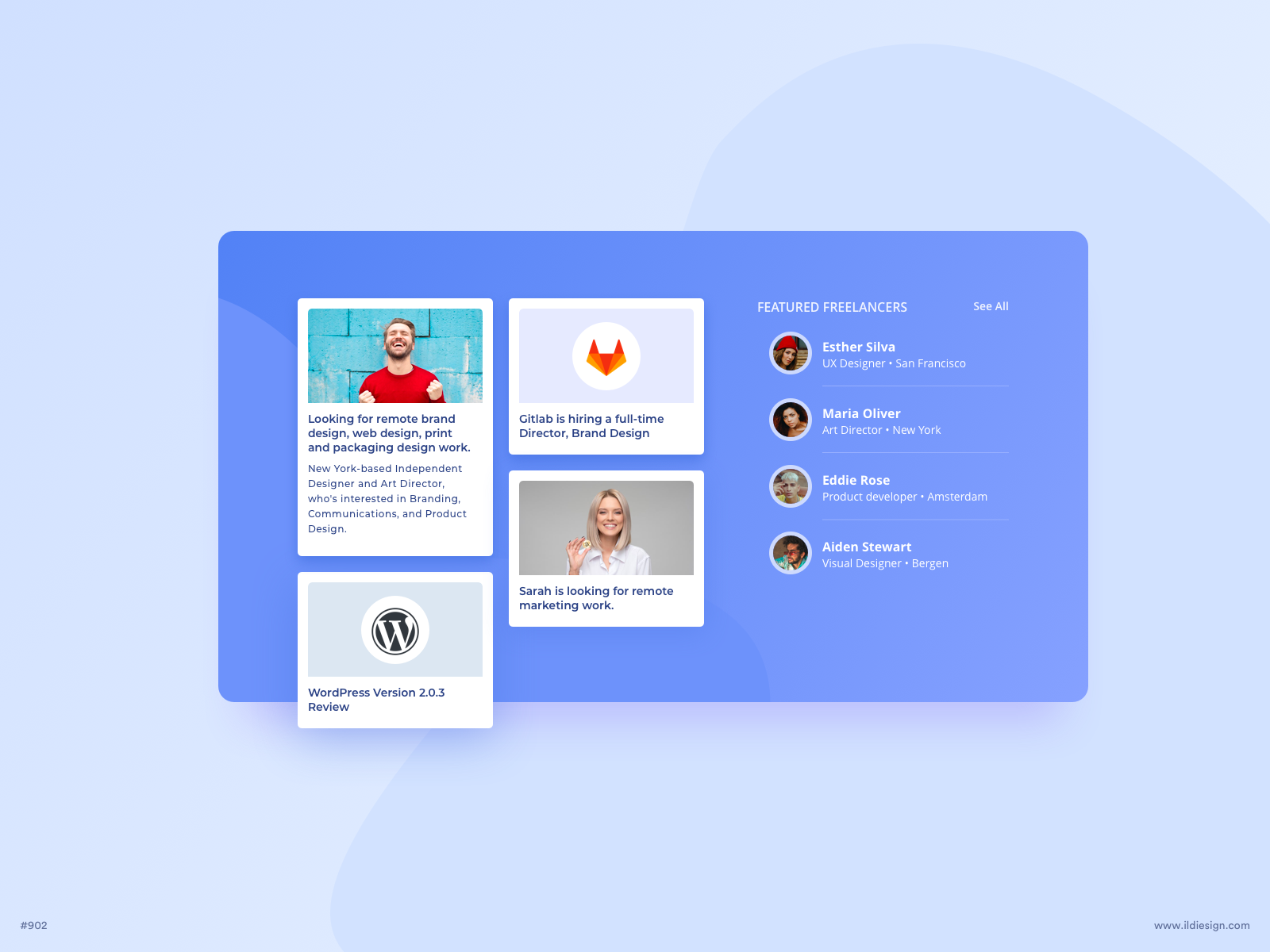 Feed UI Design by Ildiko Gaspar on Dribbble