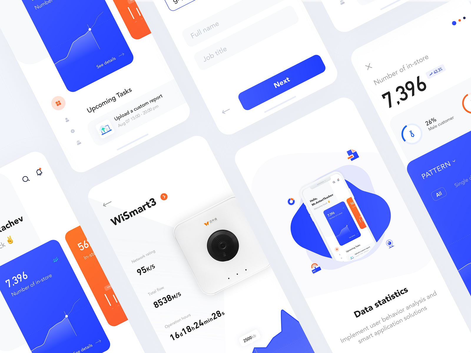 Data statistics APP by Yo. for Nice100Team on Dribbble