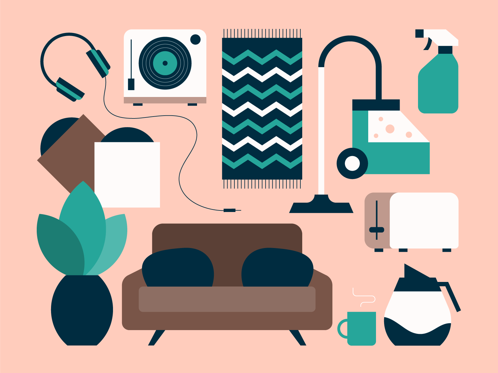 household items by Jacob Pinson on Dribbble