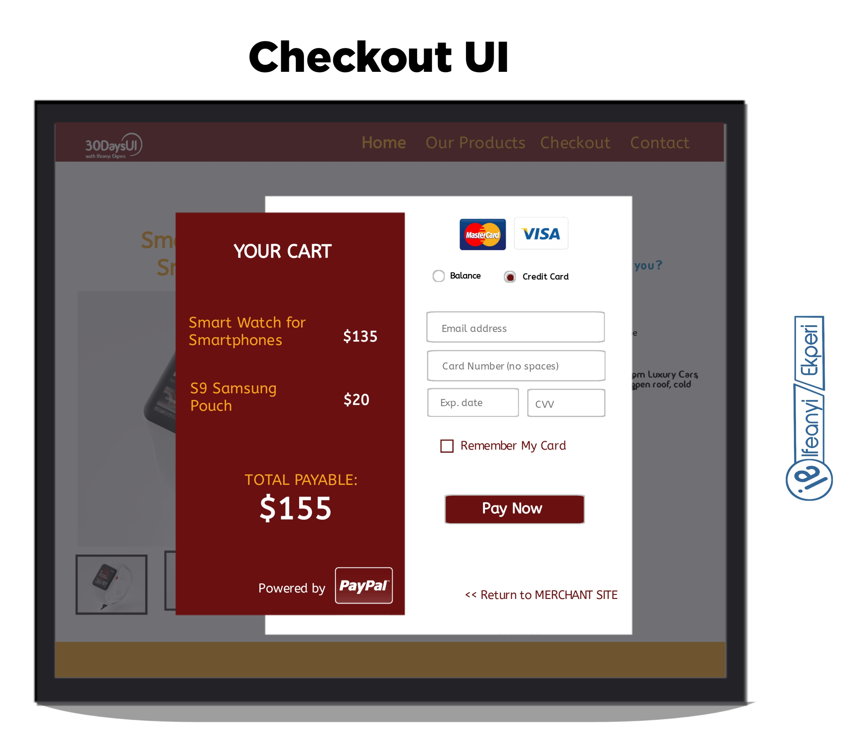 DailyUI: Checkout Form by Ifeanyi Ekperi on Dribbble