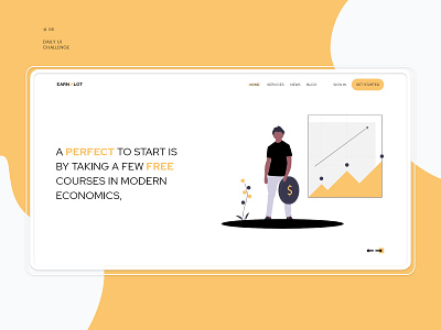 Website header design by Muhammad Saddam on Dribbble