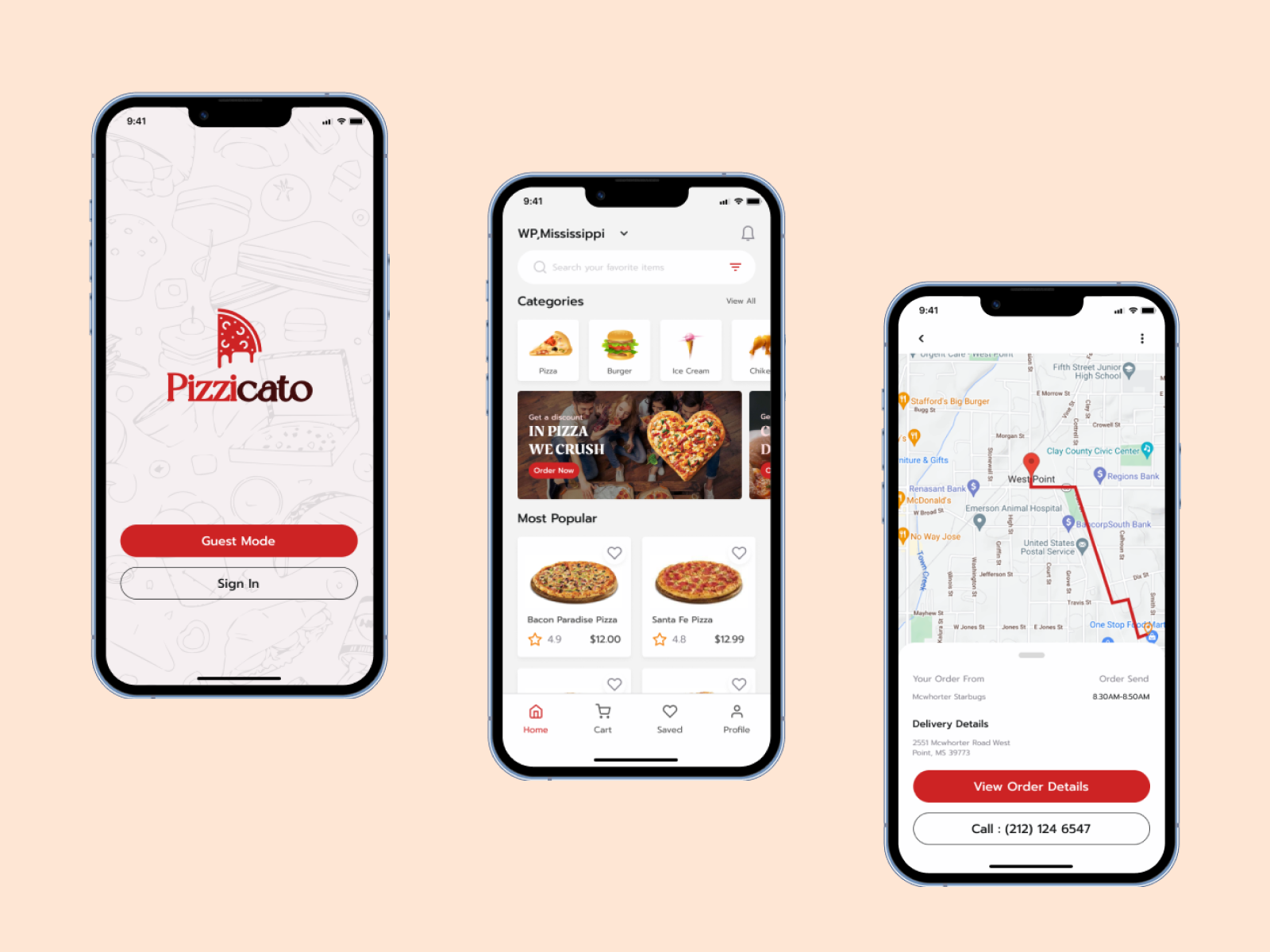 Restaurant Pizza Order & Delivery App Design - UX\UI Case Study by AI ...