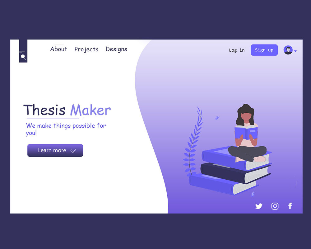 Thesis Maker by Colleen Angela on Dribbble