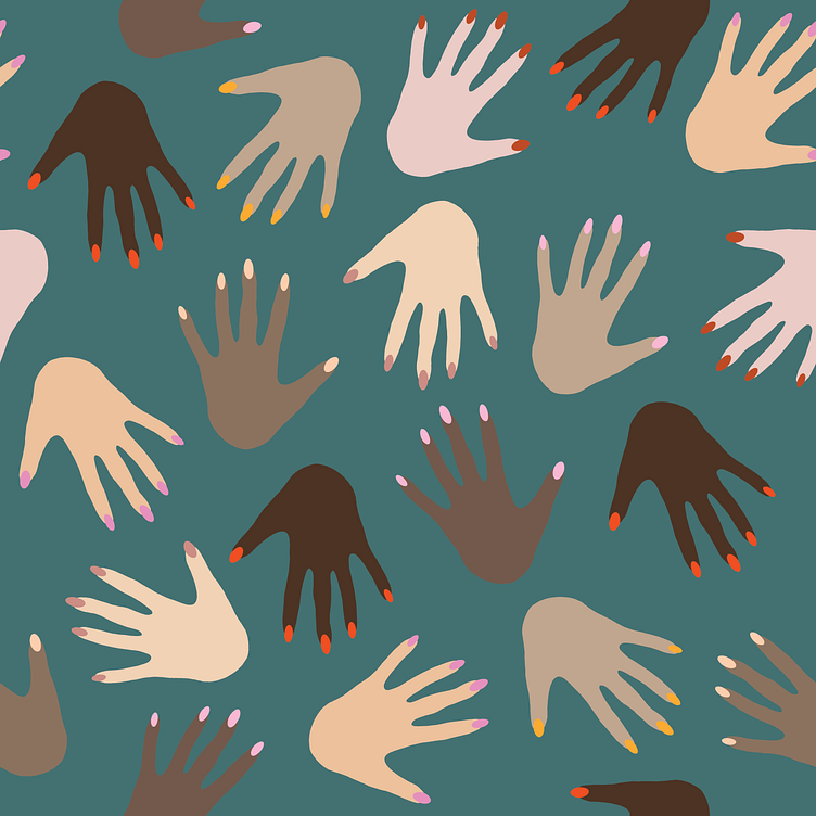 Hand Fabric Pattern by Amy Civetti on Dribbble
