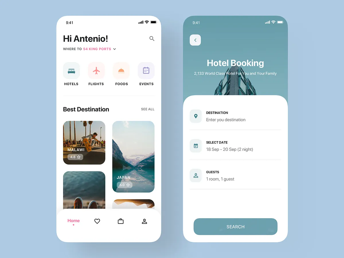 Browse thousands of Travel App UI images for design inspiration | Dribbble