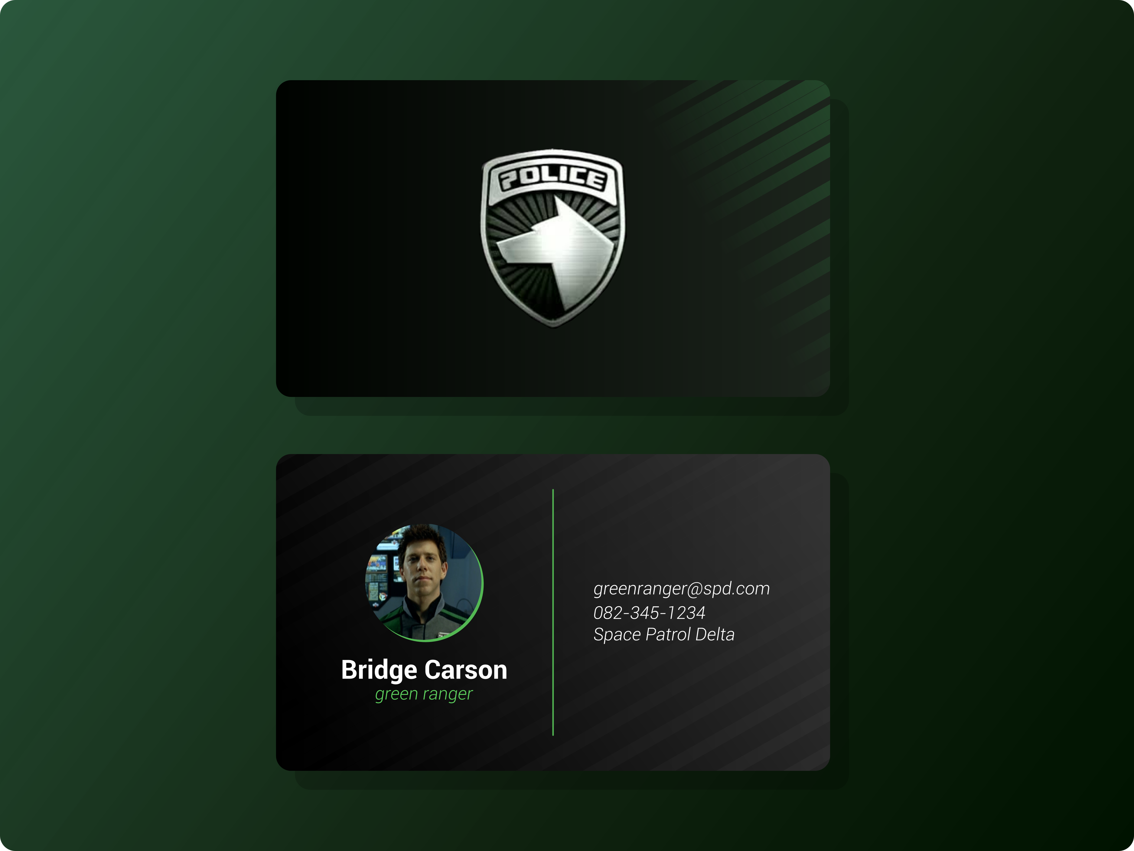 Power Ranger Business Card by Zaki Arkan on Dribbble