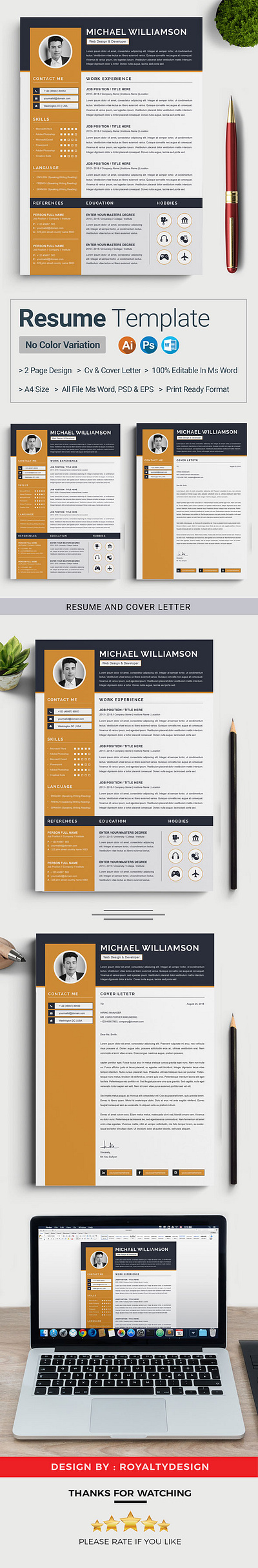 Resume Indesign designs, themes, templates and downloadable graphic ...
