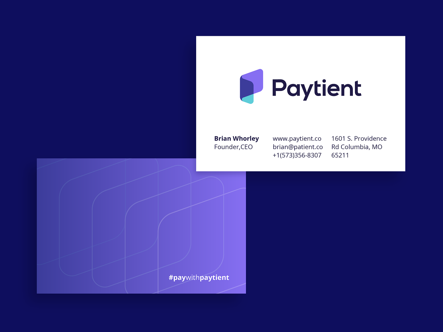Paytient Business Cards by Vadim Carazan for Wegrow on Dribbble