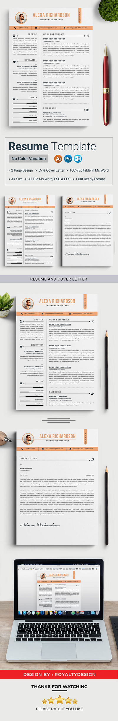 Resume Indesign designs, themes, templates and downloadable graphic ...
