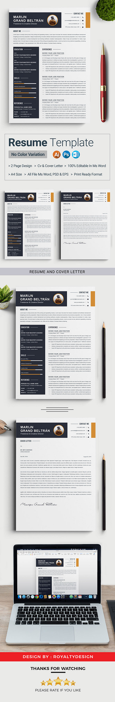 Resume Indesign designs, themes, templates and downloadable graphic ...