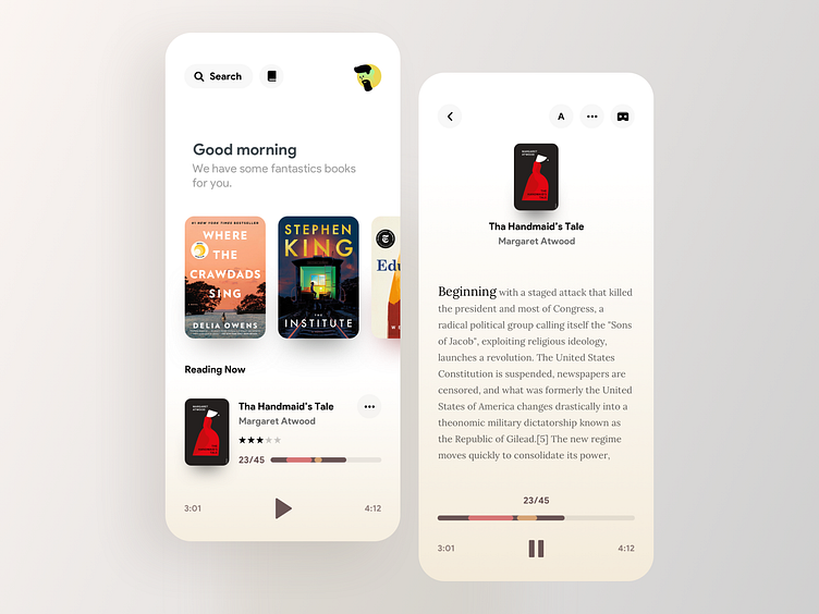 Books Reading app by Mohammadreza Alidoost for Piqo Studio on Dribbble