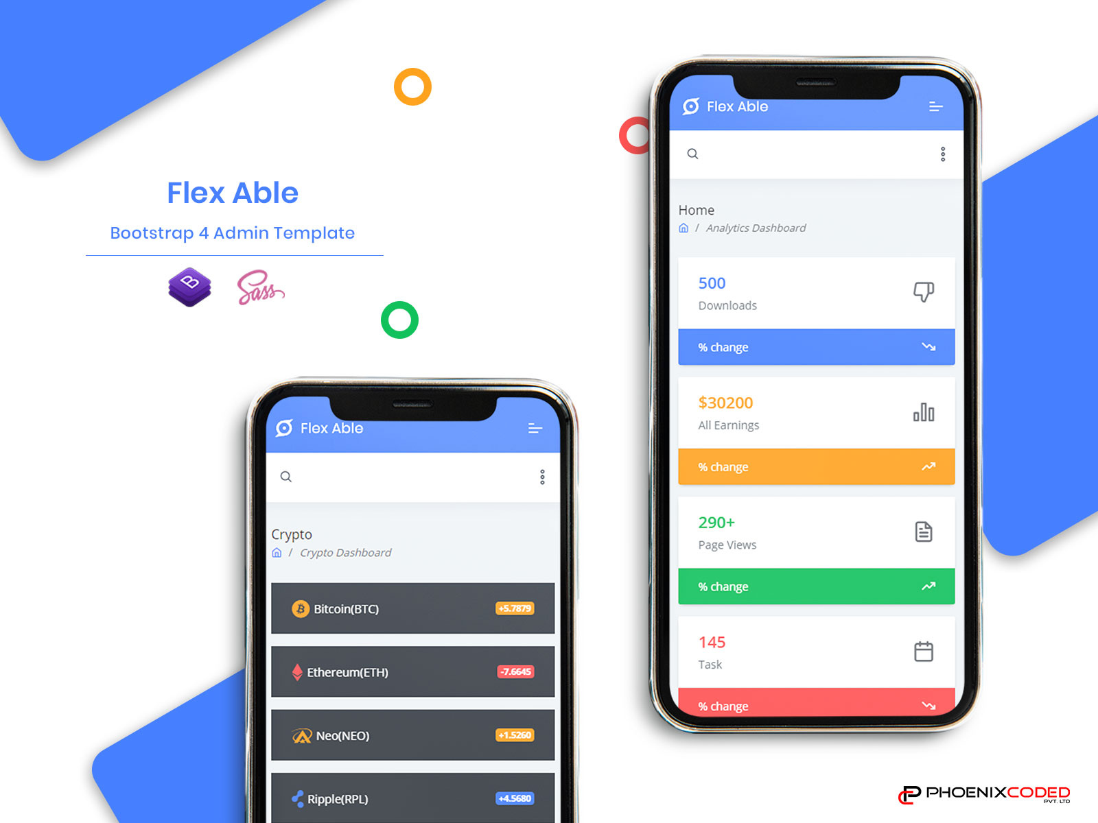 Flex Able - Bootstrap 4 Admin Template & UI Kit by Phoenixcoded on Dribbble