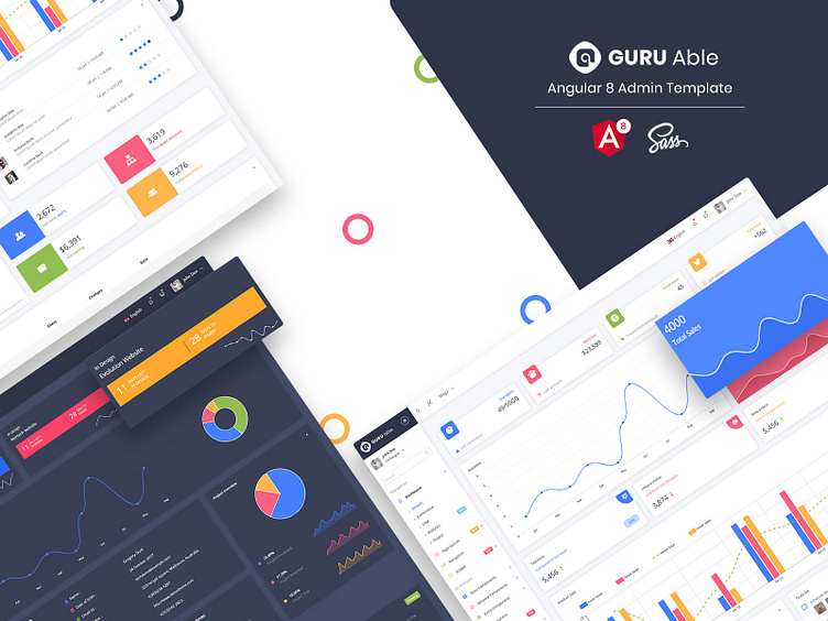 Guru Able Angular 8 Admin Template by CodedThemes on Dribbble