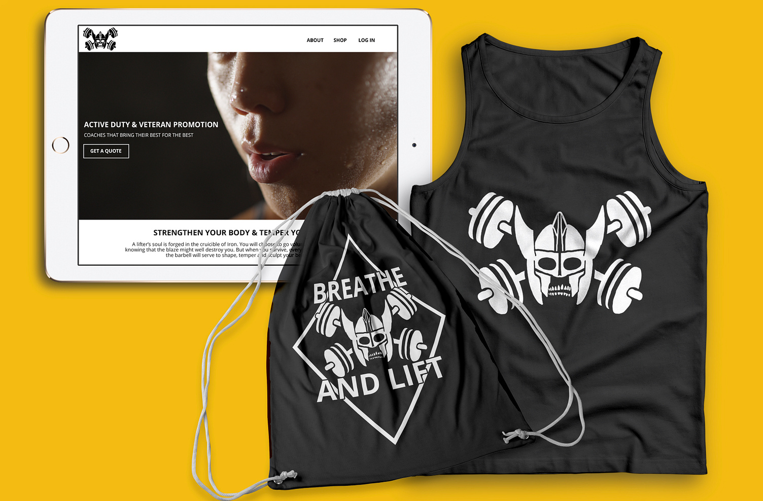 Forged Muscle Front-end, logo and merch by D Berry on Dribbble