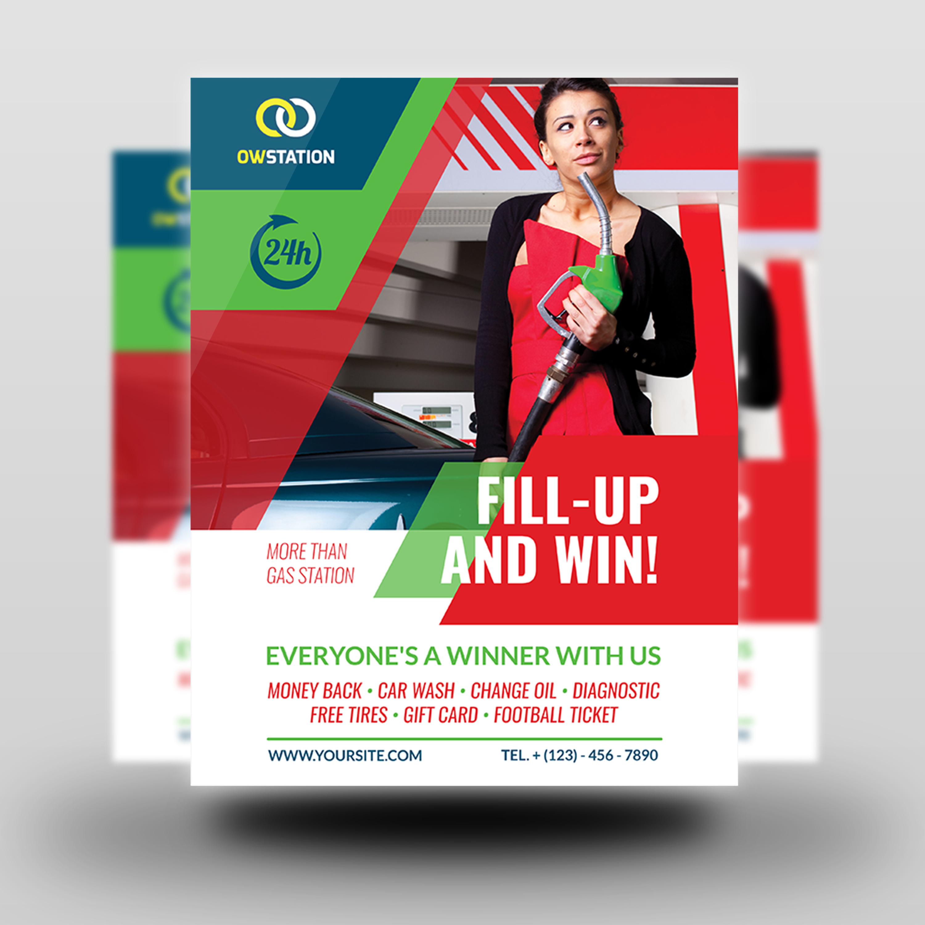 Gas Station Flyer Template by OWPictures on Dribbble