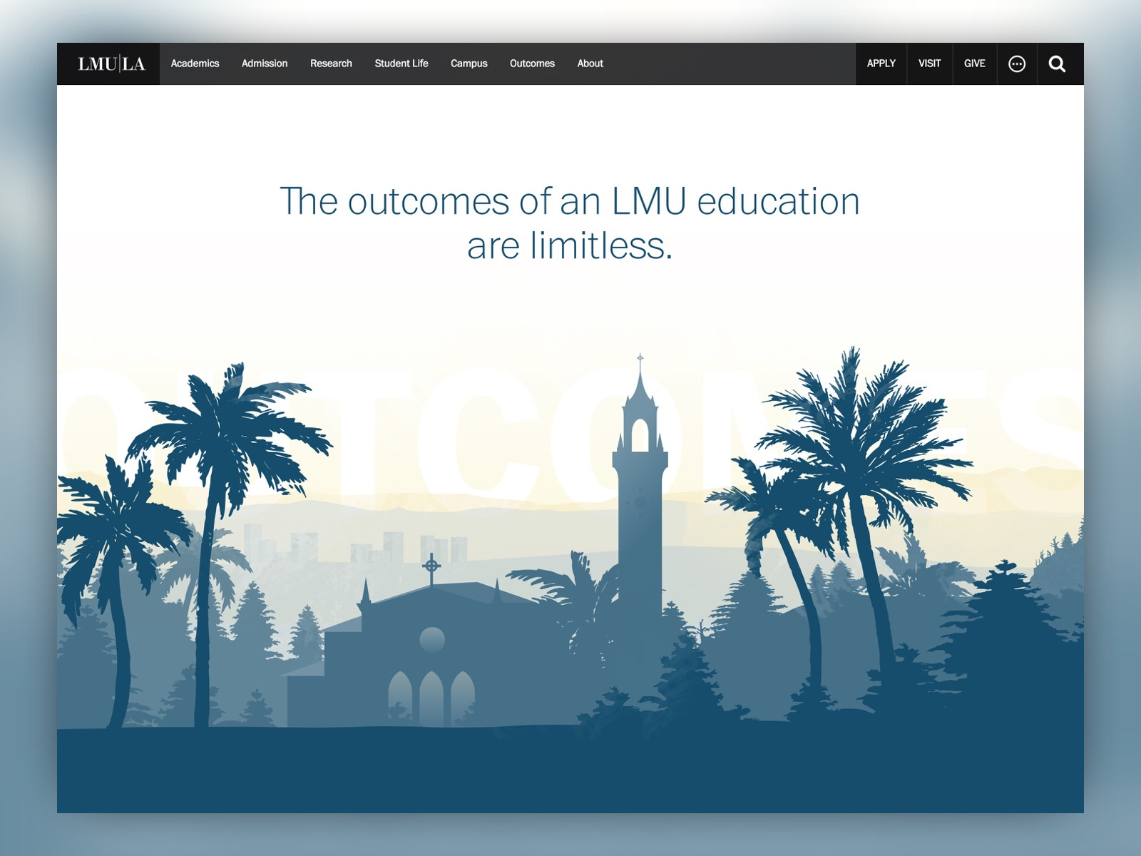 LMU Outcomes Site by Joel G Goodman for Bravery Media on Dribbble