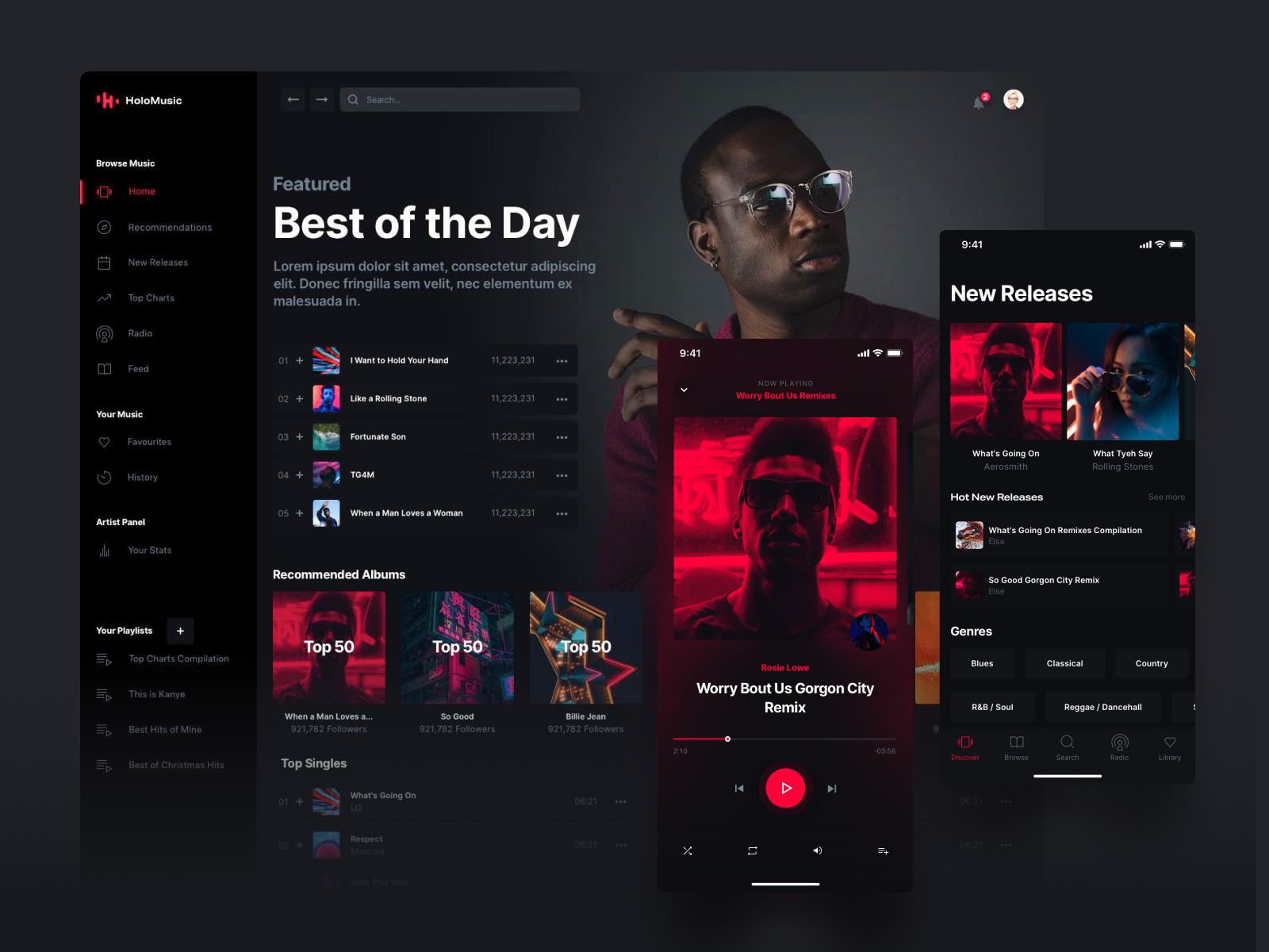 Holo Music 2.0 by Tom Koszyk for Hologram on Dribbble