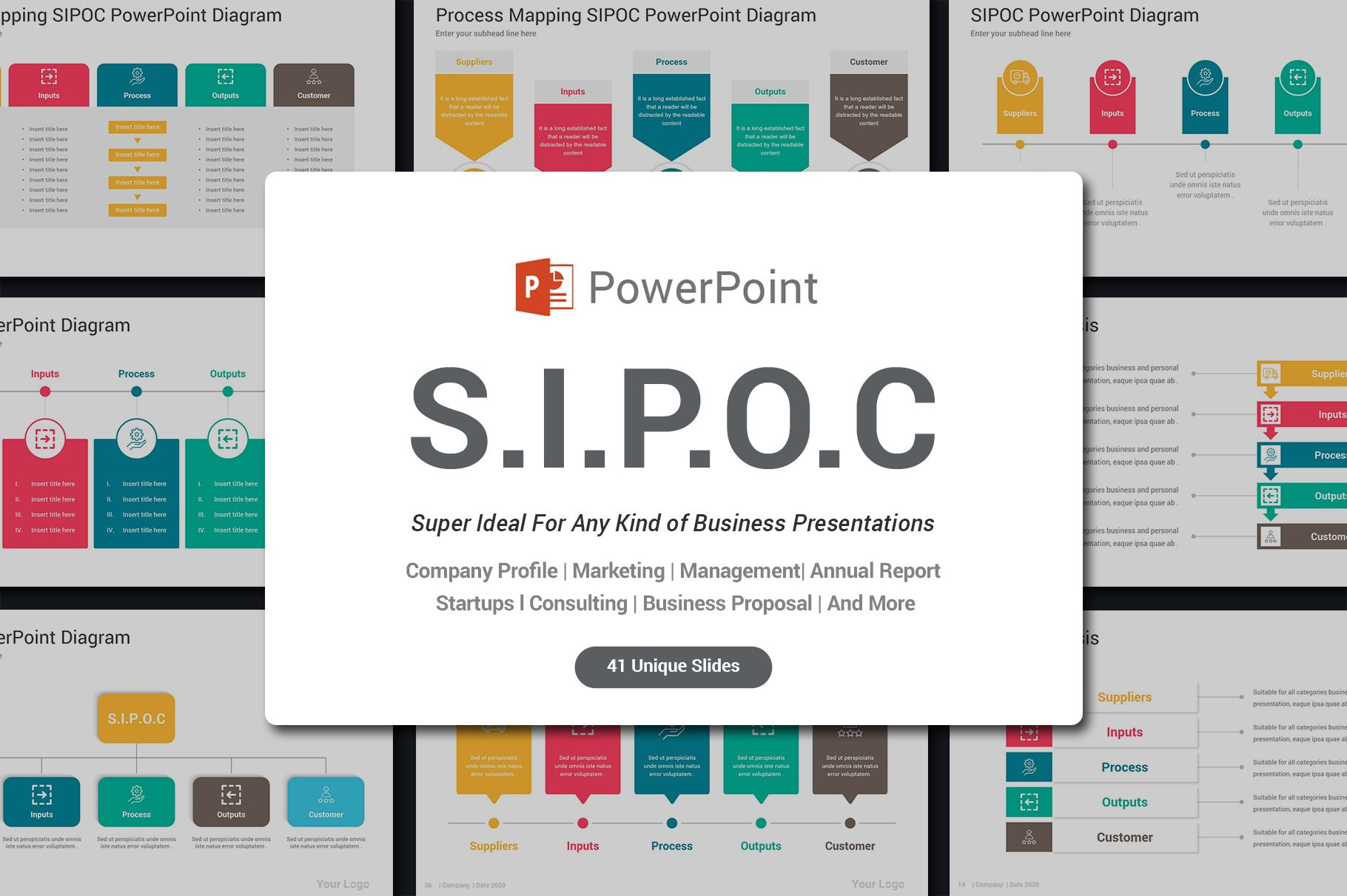 SIPOC Diagrams PowerPoint Template by SlideOne on Dribbble