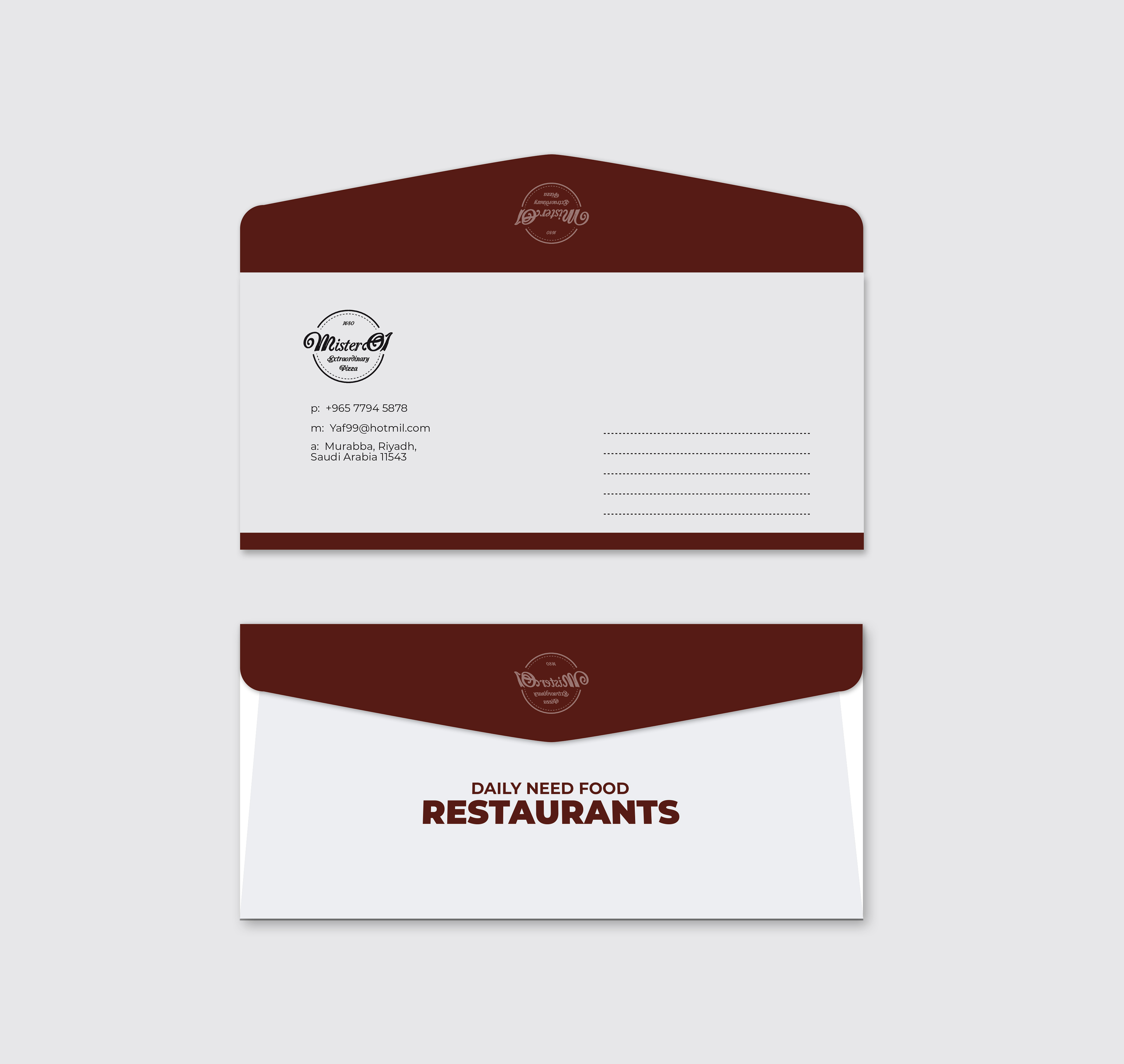 Restaurant Envelope by Graphic Swatch on Dribbble