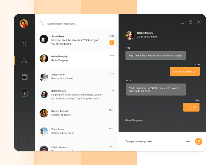 Direct messaging by Nataša Pavlović on Dribbble