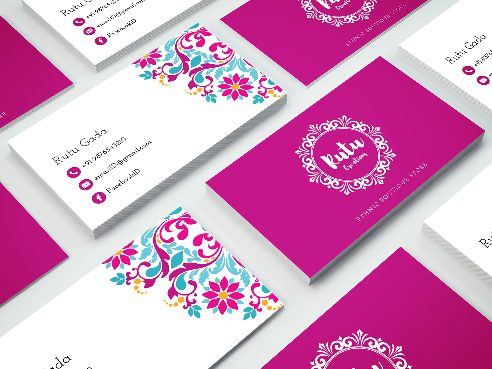 Rutu Creations Business Card by Abhishek Pandey on Dribbble