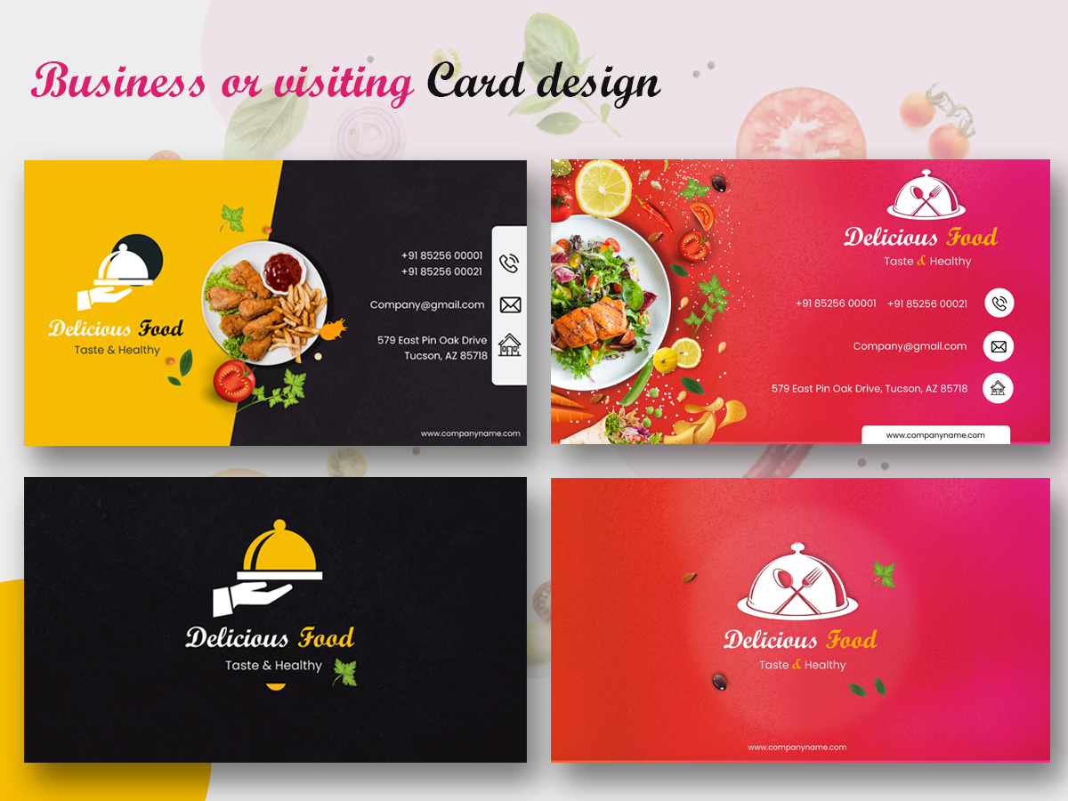 Food Business or Visiting Card Design by Vivek K on Dribbble