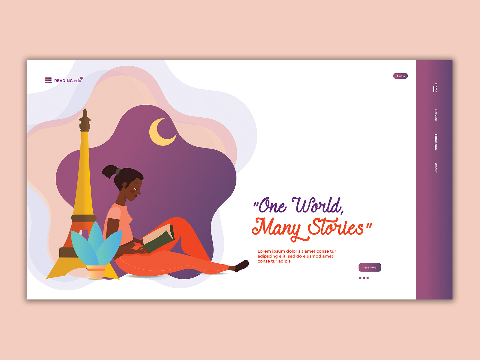 Landing Page 4 by Wanda Saputra on Dribbble