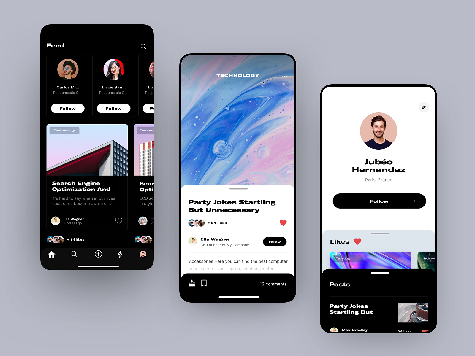 Feed App by Jubeo on Dribbble