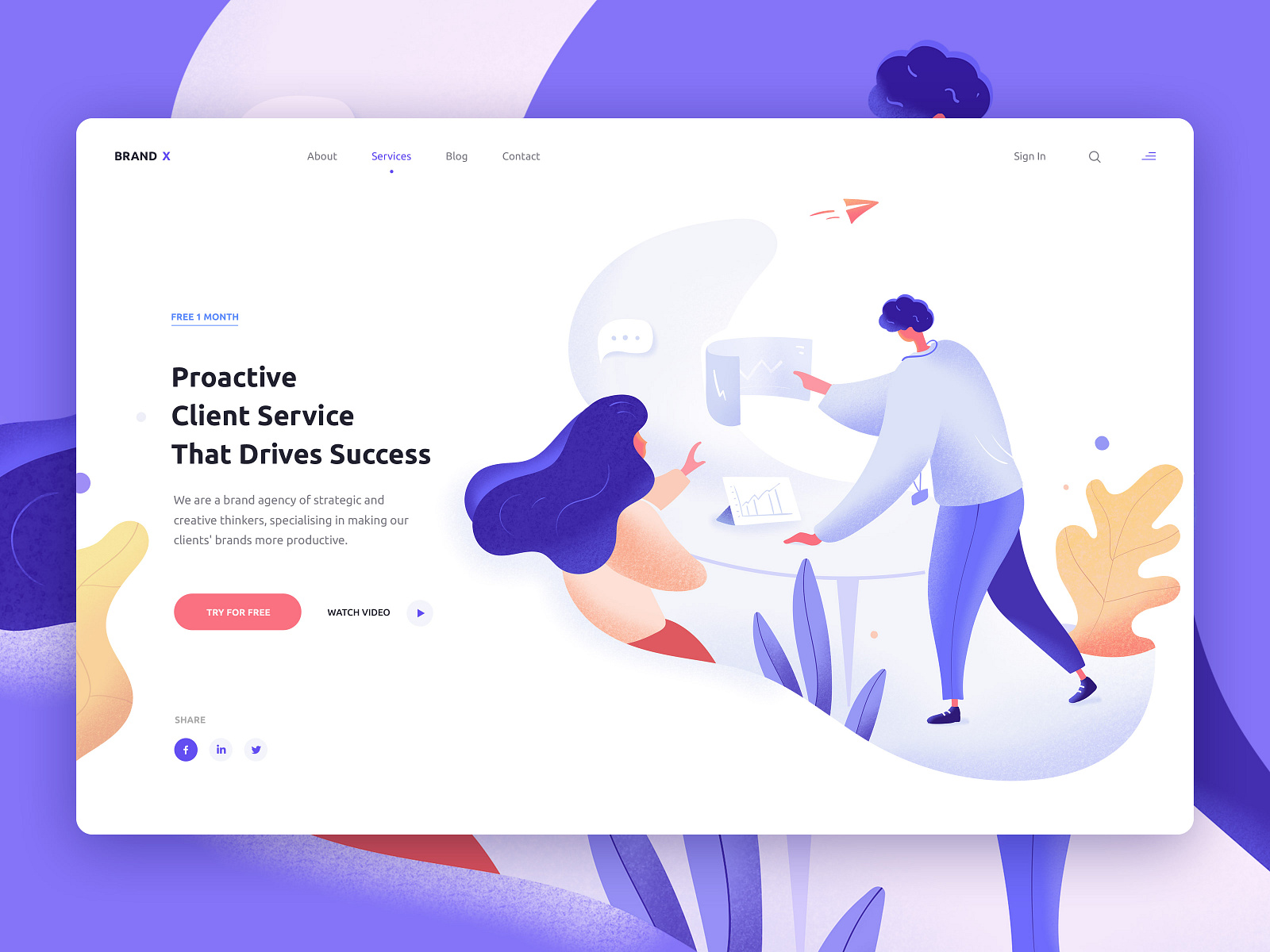 Brand X / Brand Agency Landing Page by Oleksii Design on Dribbble