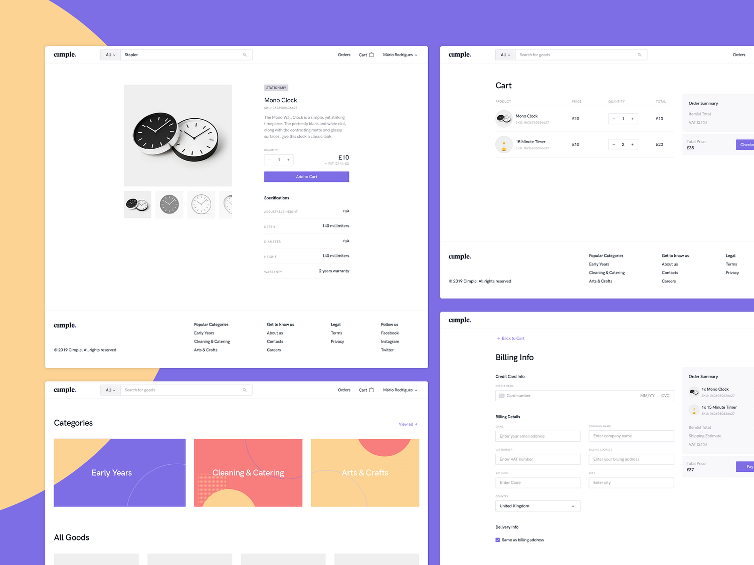 Cimple - Product Details by Mário Rodrigues on Dribbble