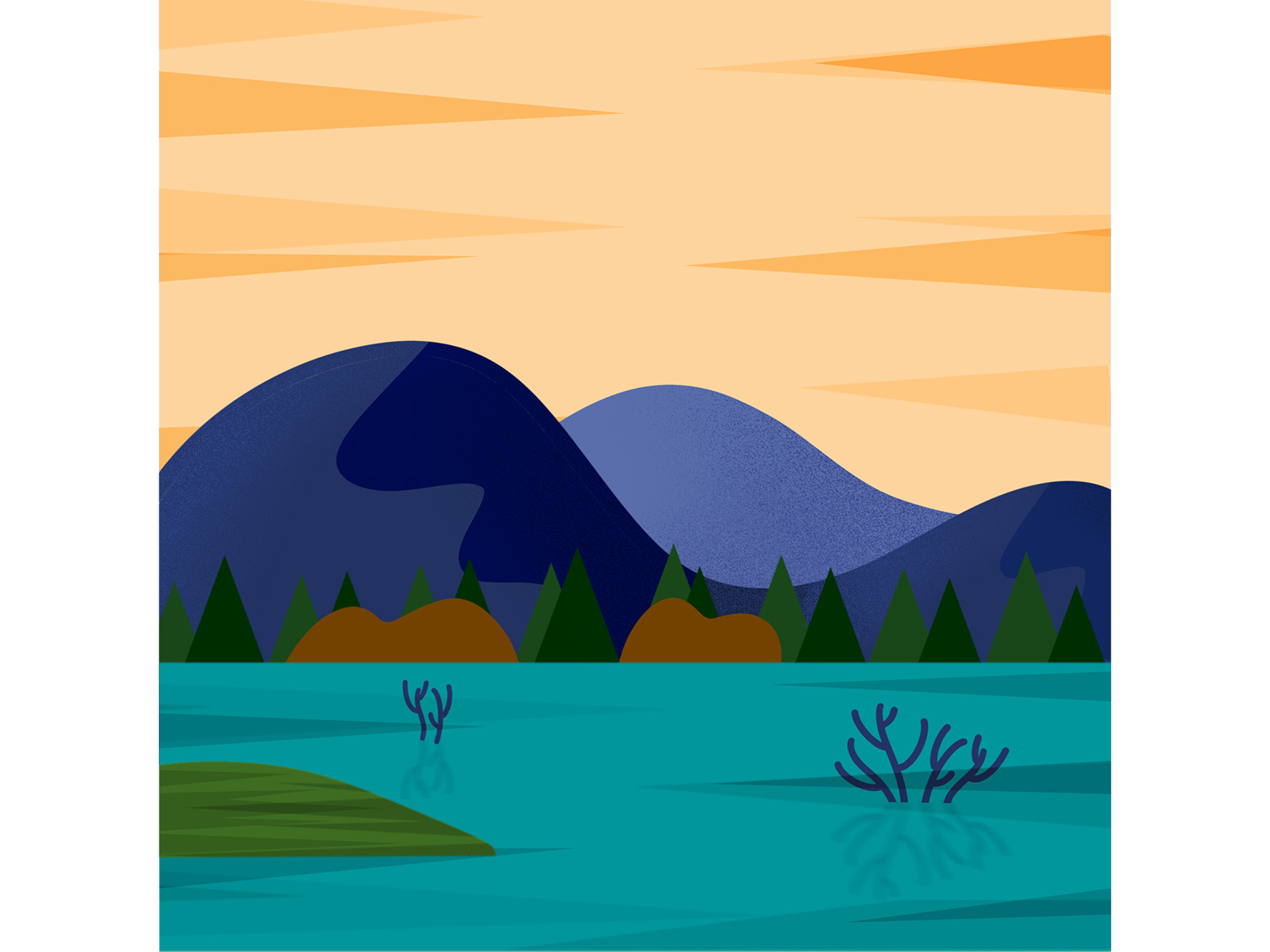 Scenery by alice-zx on Dribbble