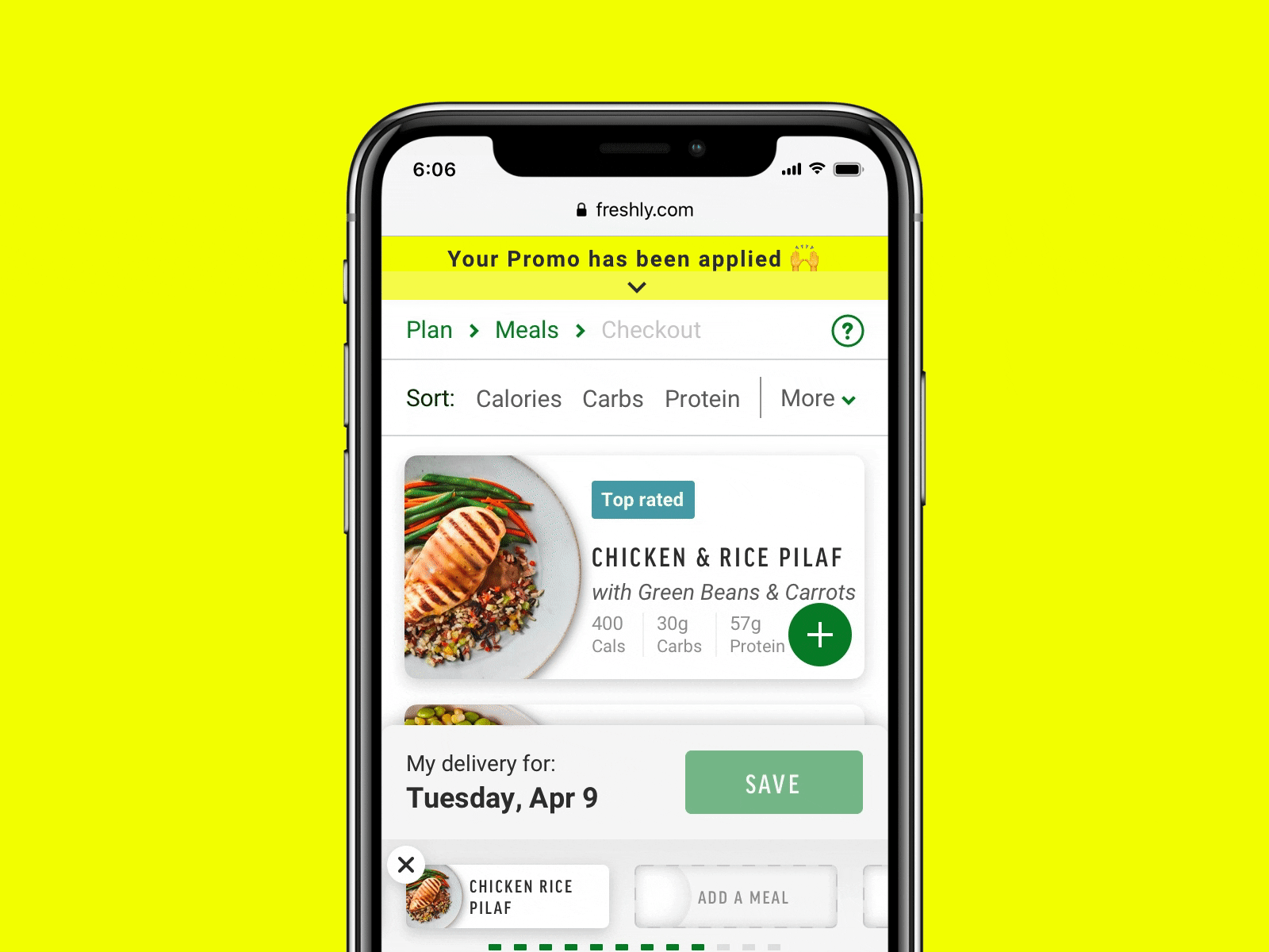 Promo Bar by Peter Chang for Freshly on Dribbble
