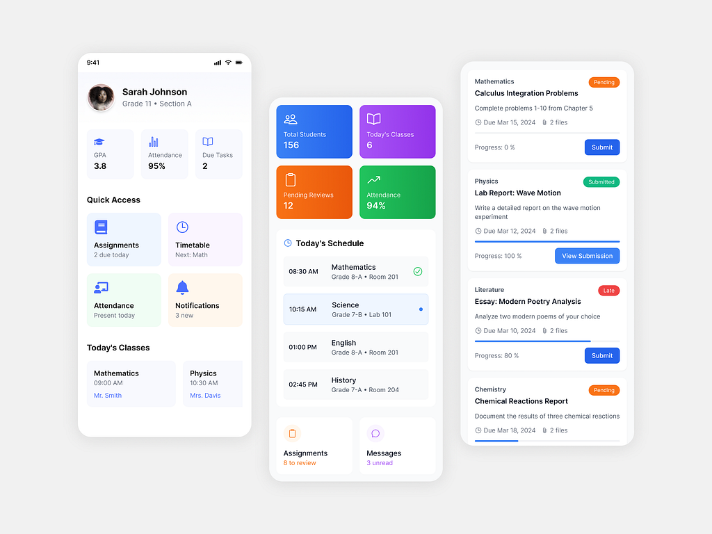 SmartEd – A Seamless School App by Kachaam Design Agency on Dribbble