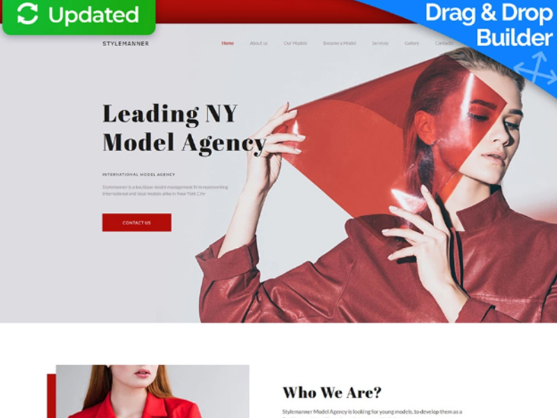 Model Agency Website Template for Modeling Site by MotoCMS on Dribbble