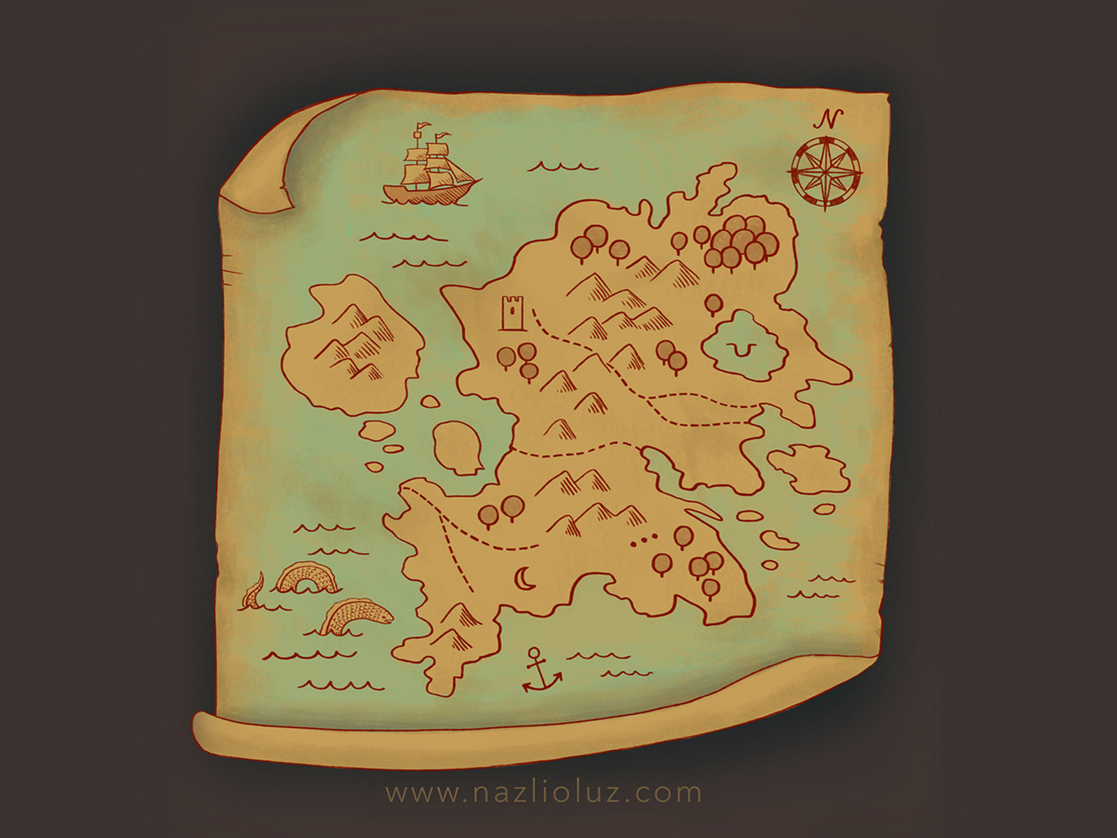 Treasure Map by Nazli Brennan on Dribbble
