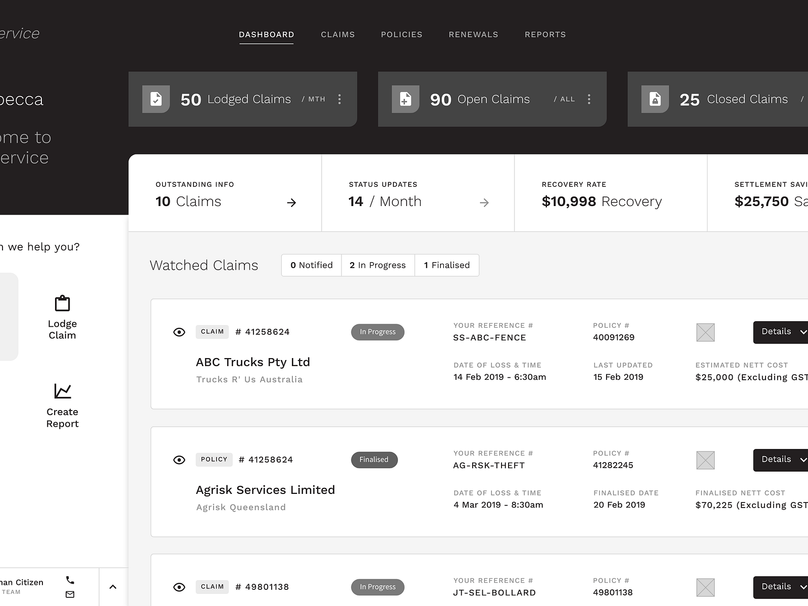 Self Service Insurance Platform UX by Aaron Lepik on Dribbble