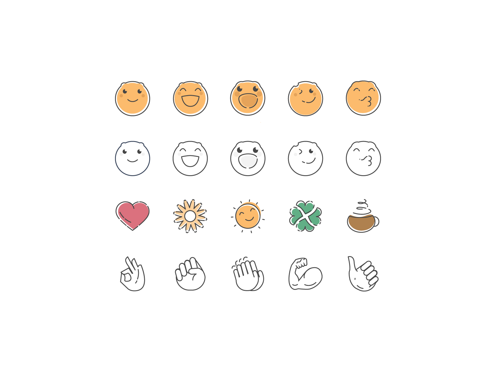 emoji icons by Karolina Stepien on Dribbble