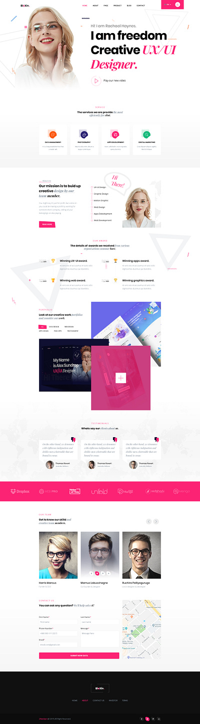 One Page Portfolio designs, themes, templates and downloadable graphic ...