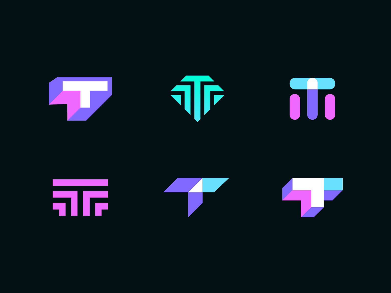T mark exploration by Ahmed on Dribbble