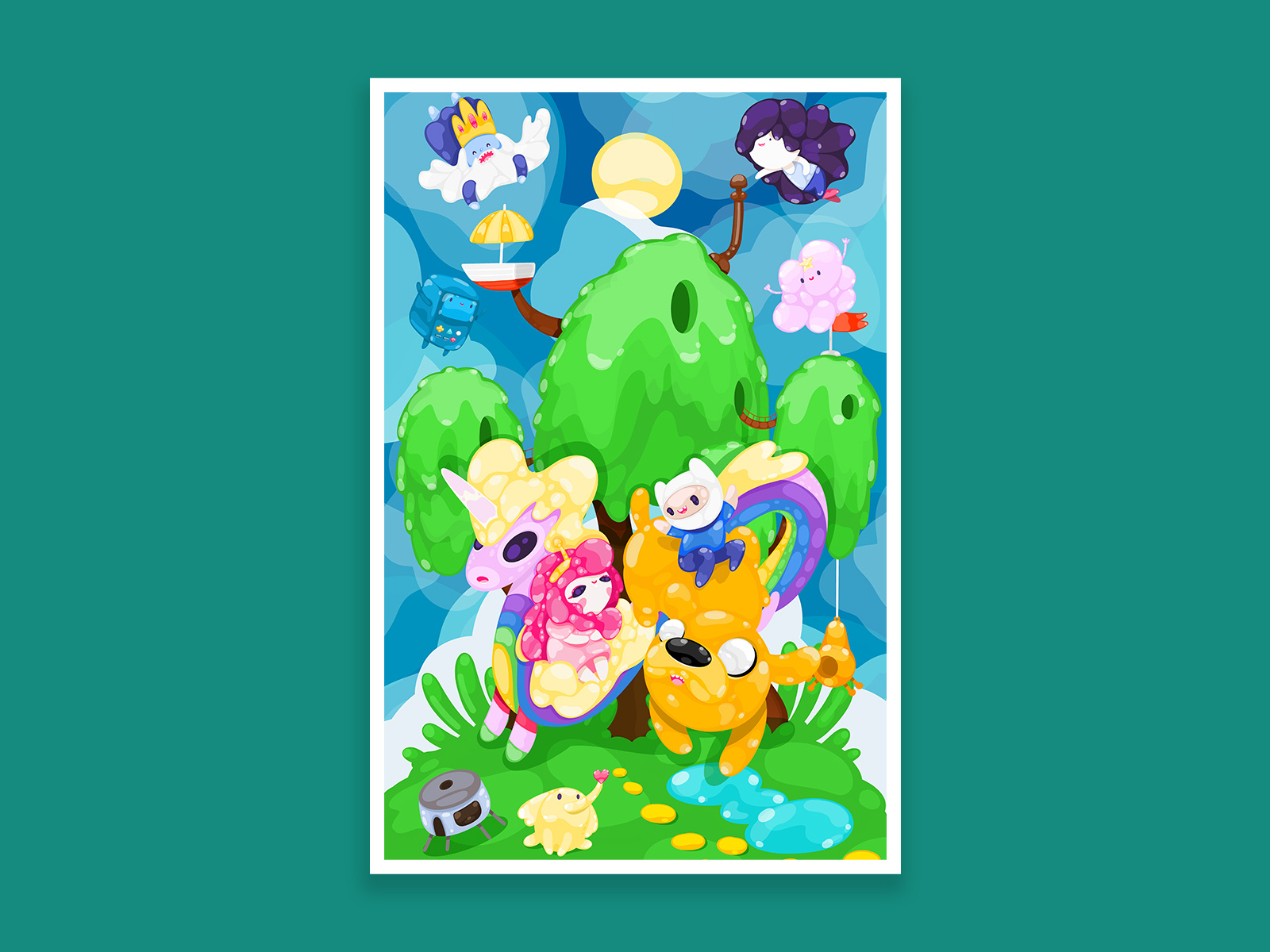 Adventure time by Nataliia Tonyeva ʕ´• ᴥ •`ʔ on Dribbble