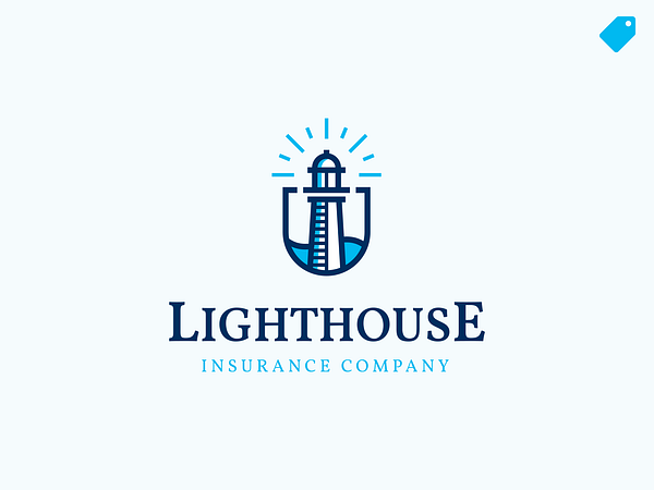 "Lighthouse" logo template by Alek Chmura // Zante.design on Dribbble