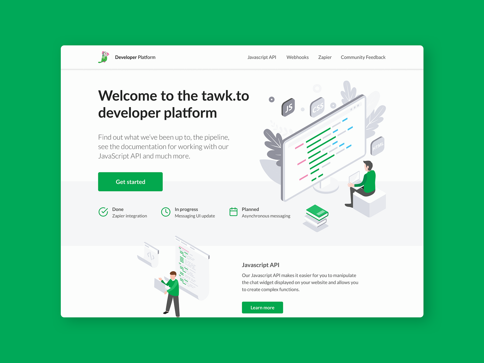tawk.to Developer Plataform by Andre Augusto on Dribbble