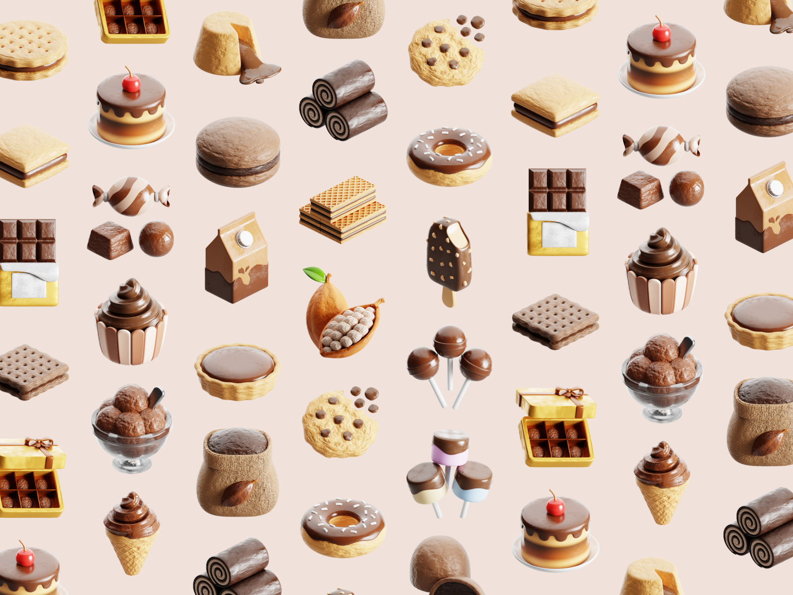 Delicious 3D UI Cards – Chocolate Edition by M Wildan Cahya Syarief on ...