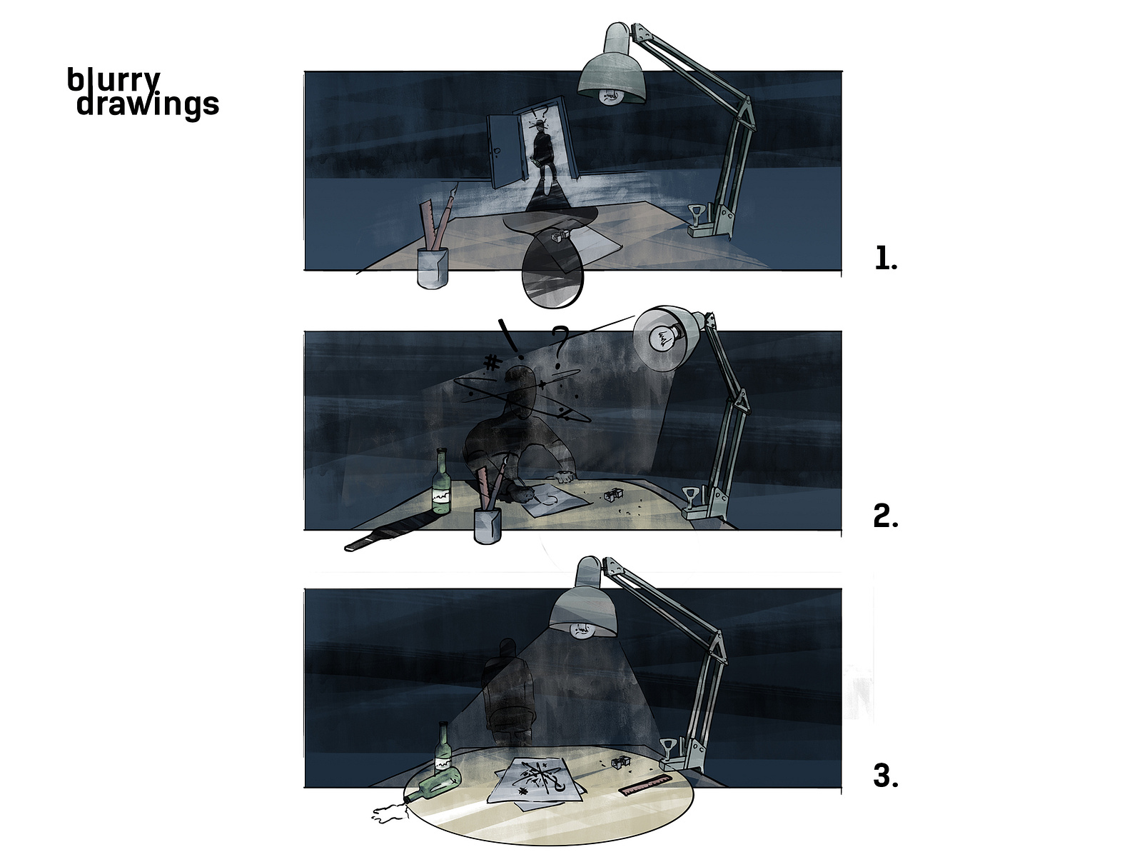 Blurry drawing by Victor B on Dribbble