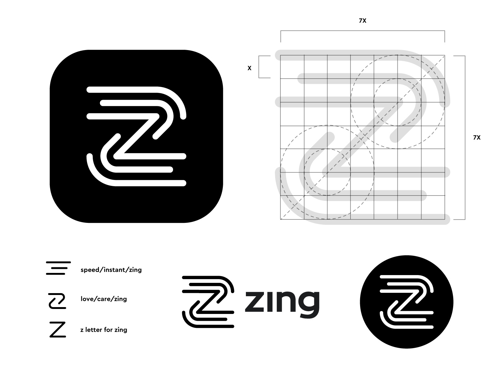 Zing logo concept pt.3 (wip) by Vadim Carazan for Wegrow on Dribbble