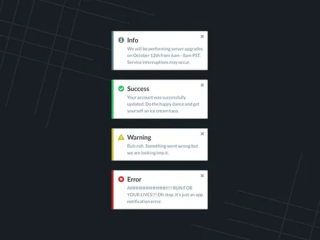 Toast Notification designs, themes, templates and downloadable graphic ...