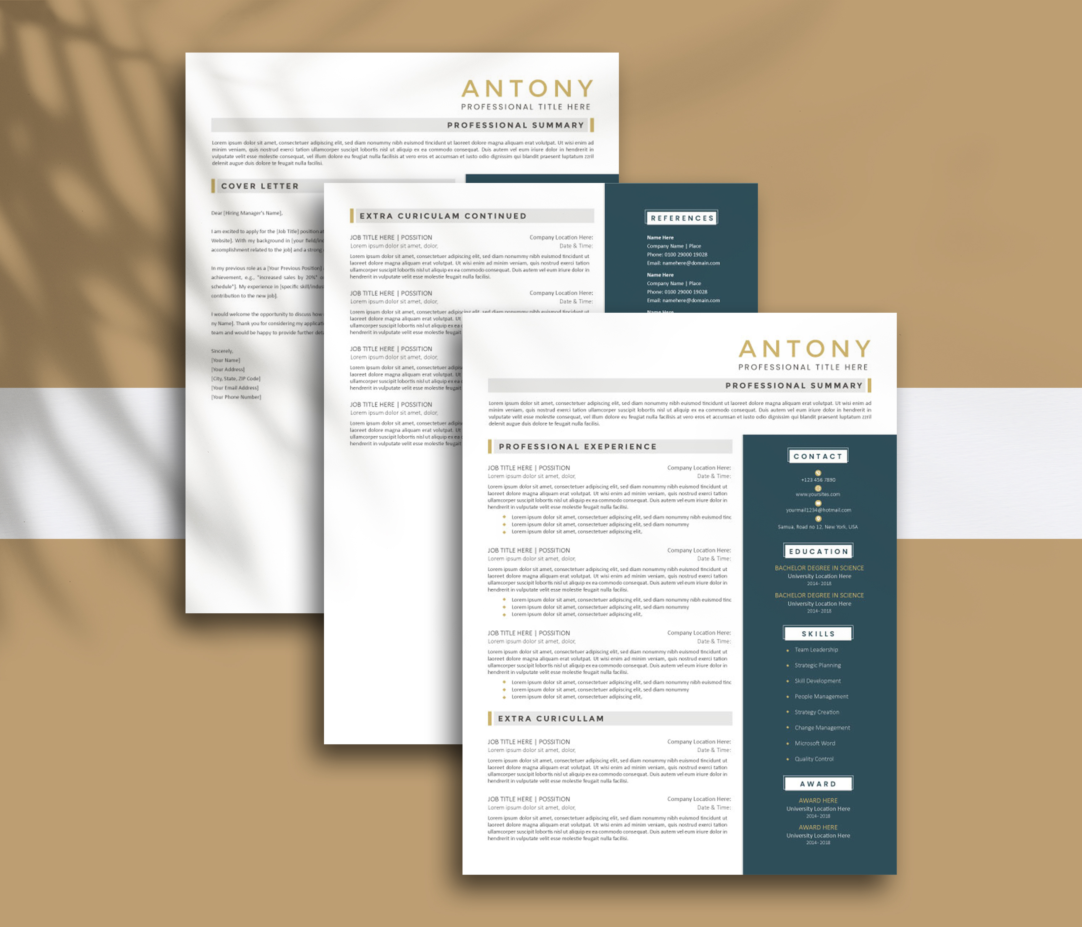 Professional, Modern Resume Design Template for Word by Paul resume on ...