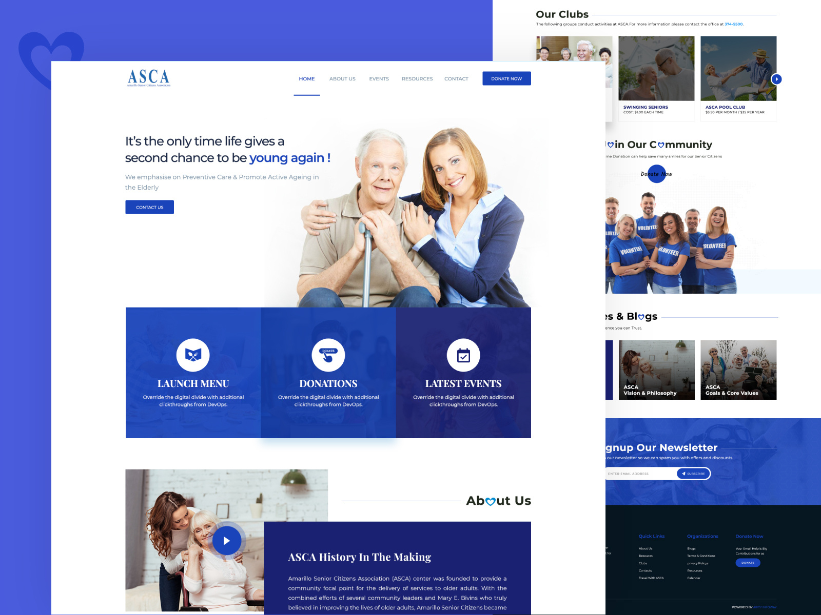 ASCA web mockup by Arity Infoway on Dribbble