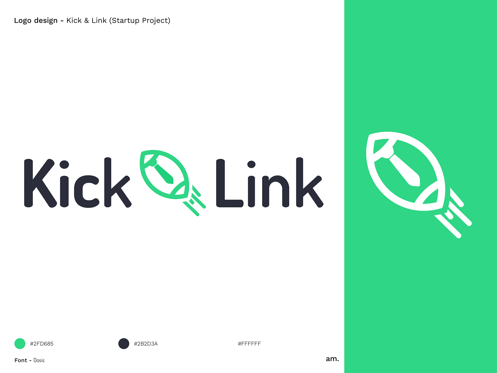 Kick & Link - Logo Design by Adil MANIA on Dribbble