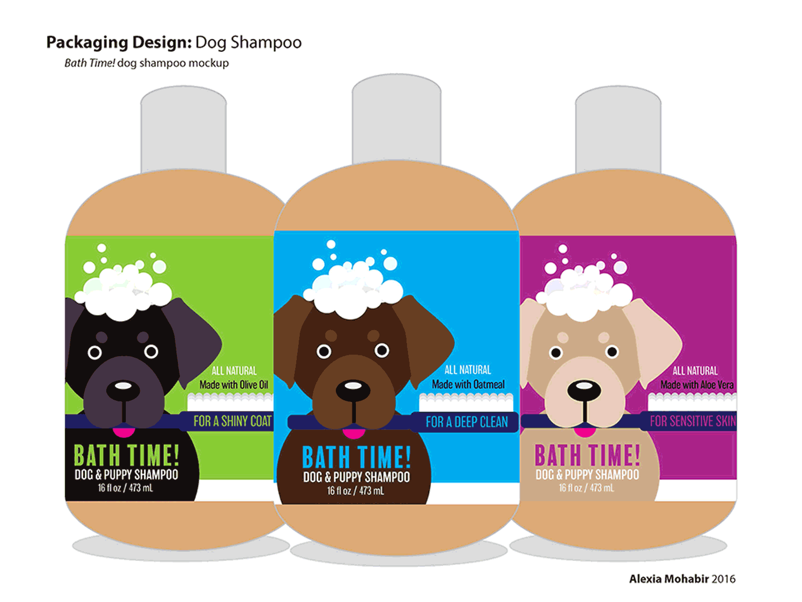 Dog Shampoo Packaging by Alexia Mohabir on Dribbble